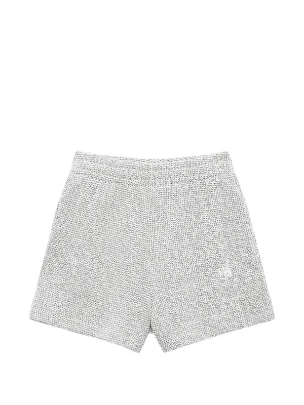 ANINE BING Framed Monogram Shorts - Grey