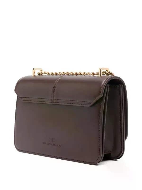 Elisabetta Franchi Logo Chain Mini Bag - Brown