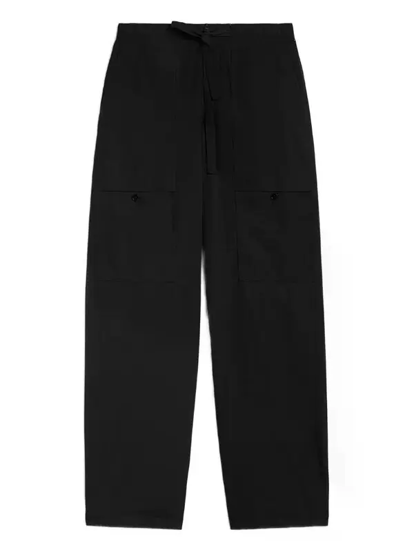 JIL SANDER Drawstring Cargo Trousers - Black