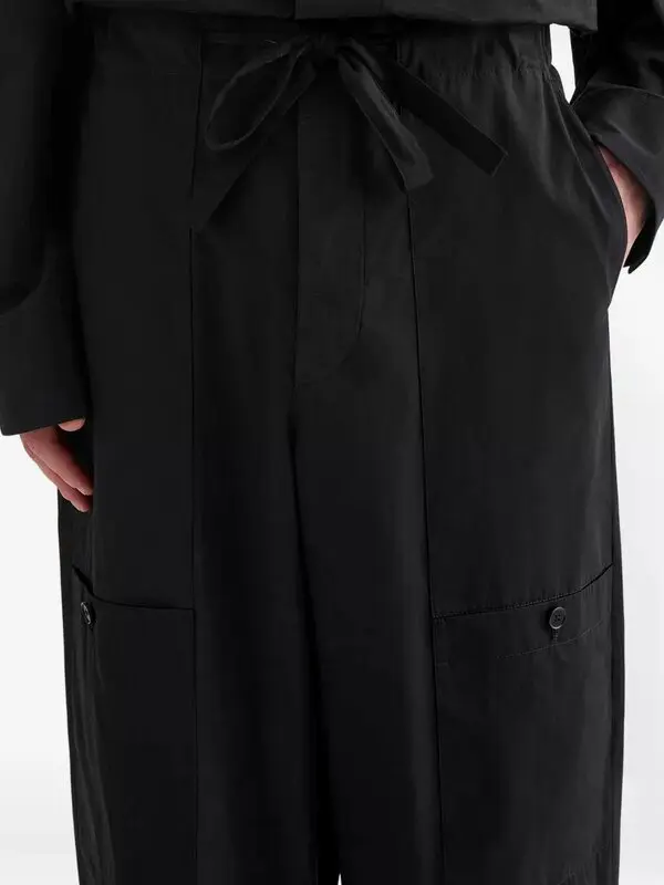 JIL SANDER Drawstring Cargo Trousers - Black