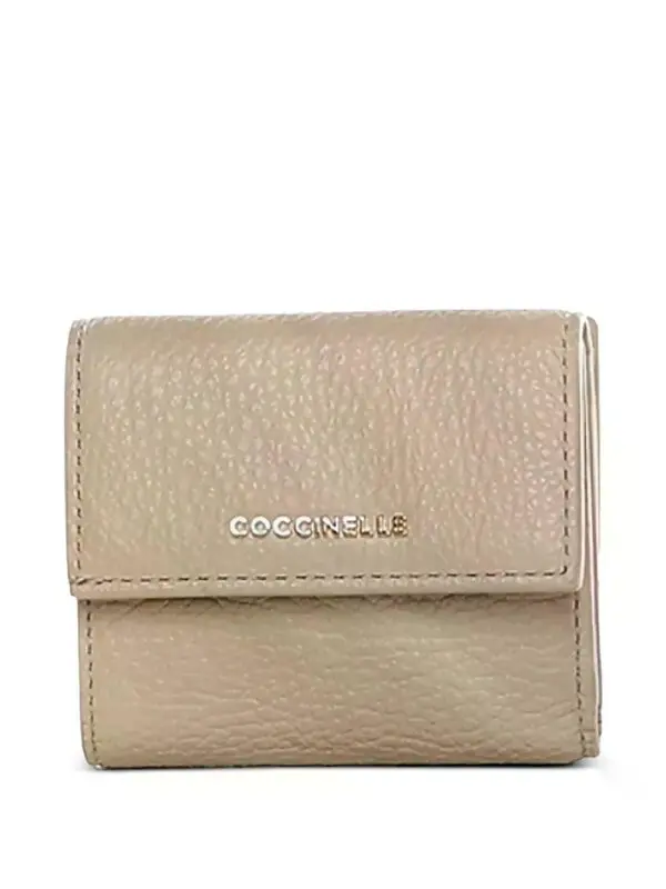 COCCINELLE Small Textured-leather Wallet - Neutrals