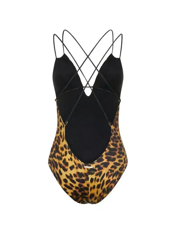 Stella McCartney Leopard-print Strappy Swimsuit