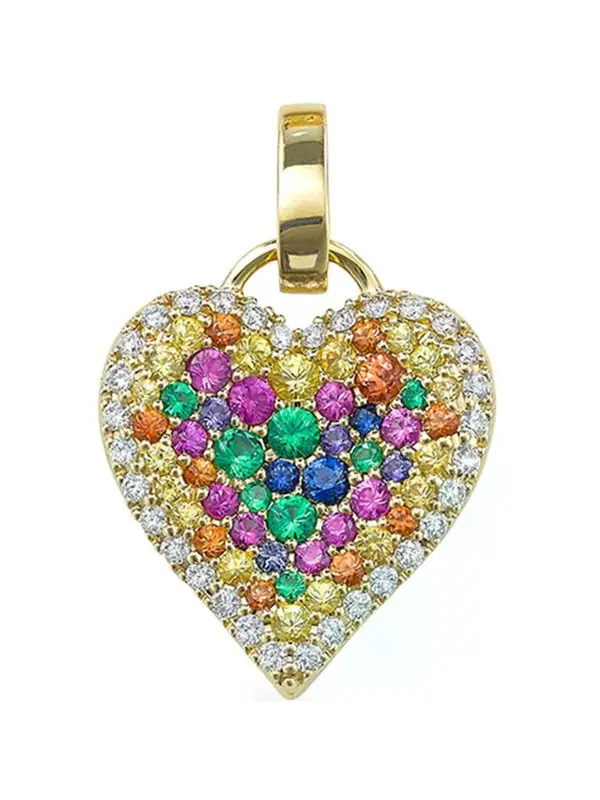 Robinson Pelham 14k Yellow Multi-stone Heart Necklace - Gold