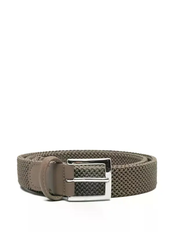 Kiton Woven Buckle Belt - Brown
