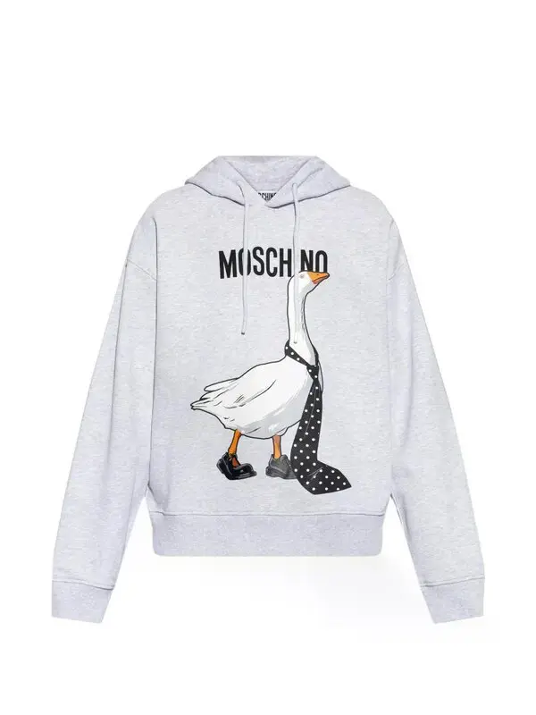 Moschino Graphic Print Hoodie - Grey
