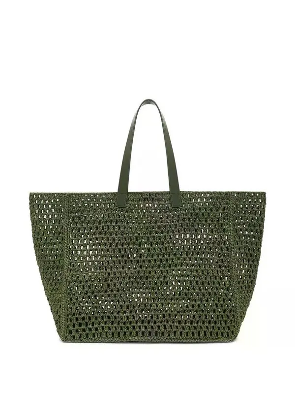 ANINE BING Logo Appliqué Tote - Green