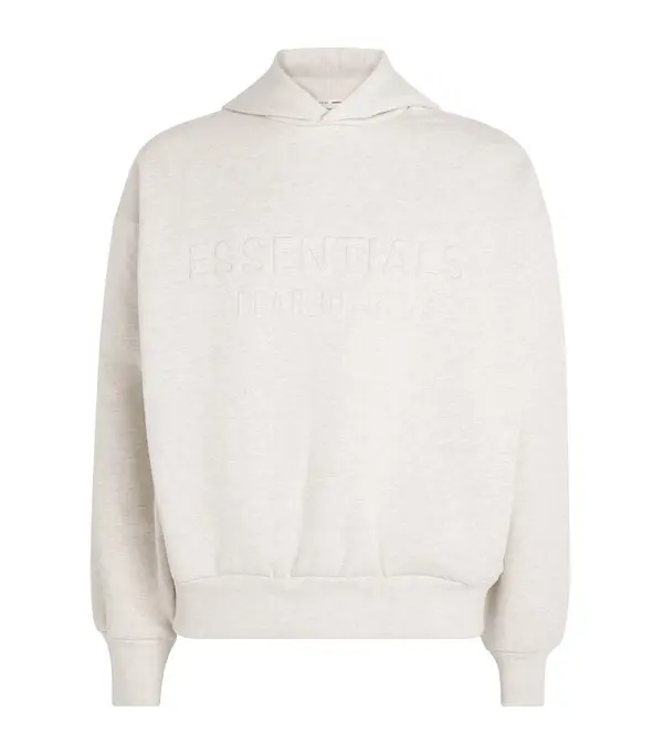 Fear Of God Cotton Logo Hoodie - Grey