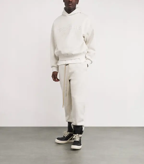 Fear Of God Cotton Logo Hoodie - Grey