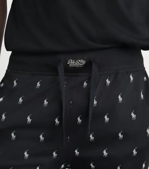 Polo Ralph Lauren Cotton Polo Pony Pyjama Trousers - Black