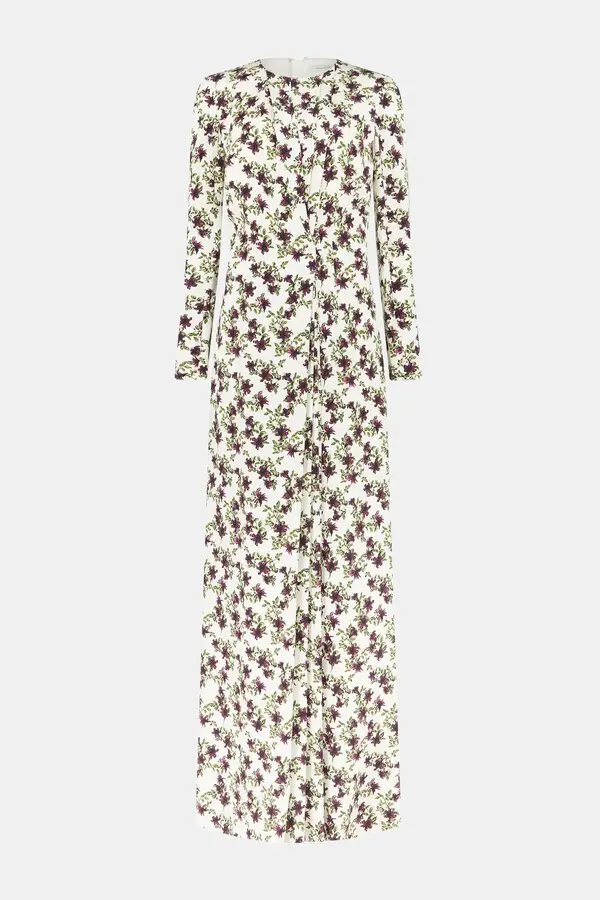 EMILIA WICKSTEAD Silverio Printed Silk Crepe De Chine Dress - Olive