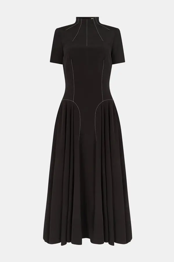 EMILIA WICKSTEAD Neptune Dress In Silk Crepe De Chine