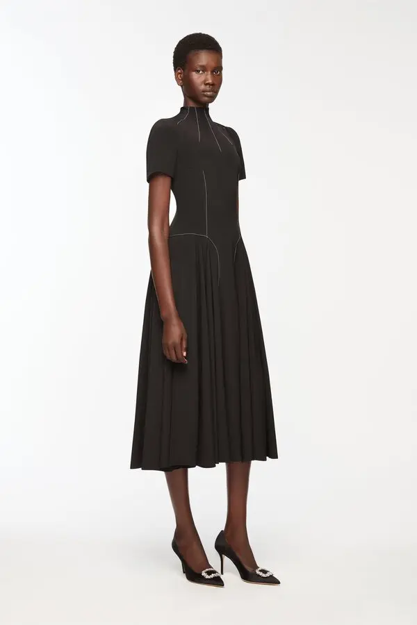EMILIA WICKSTEAD Neptune Dress In Silk Crepe De Chine