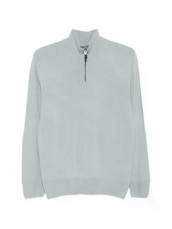 Canali Half-zip Sweater - Blue
