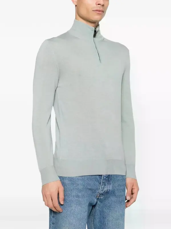 Canali Half-zip Sweater - Blue