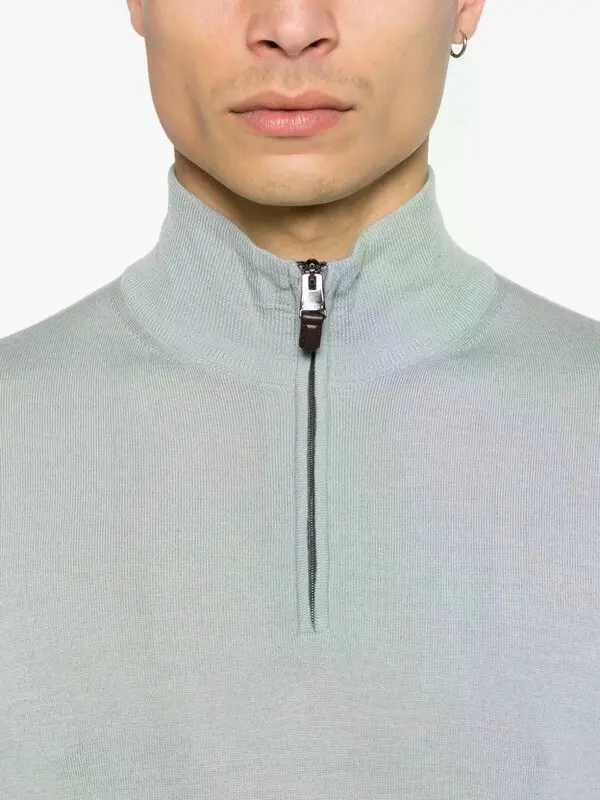 Canali Half-zip Sweater - Blue