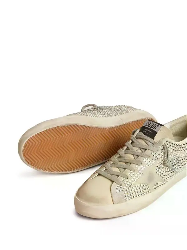 GOLDEN GOOSE Super-star Sneakers With Swarovski Crystals