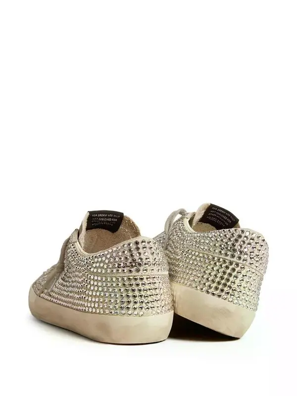 GOLDEN GOOSE Super-star Sneakers With Swarovski Crystals