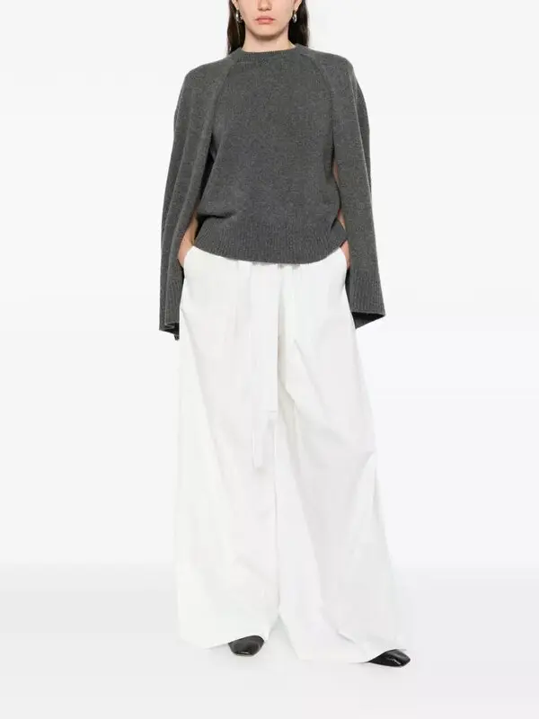 TOTEME Cashmere Cape Detail Sweater - Grey