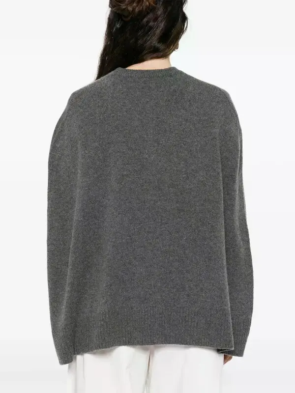 TOTEME Cashmere Cape Detail Sweater - Grey