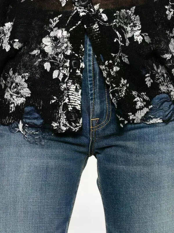 R13 Janes Distressed Straight Jeans