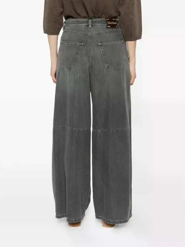 Max Mara Pleated Wide-leg Jeans
