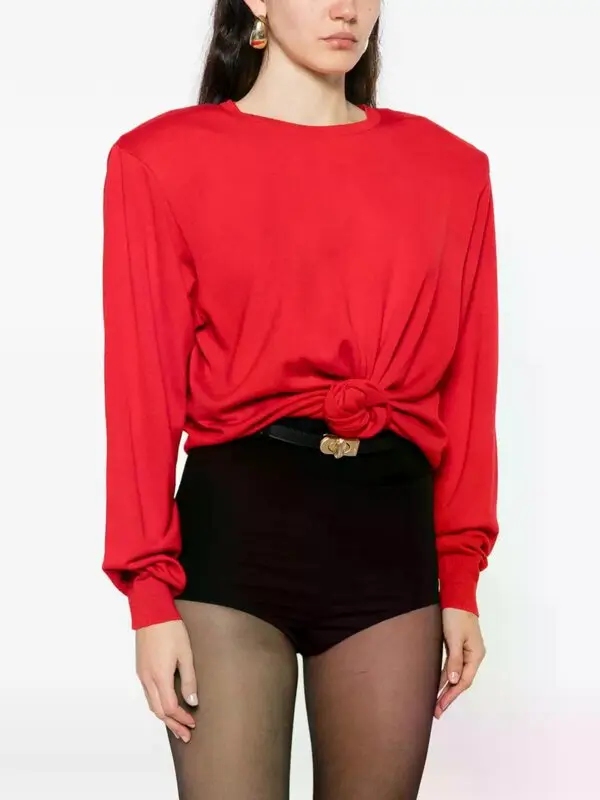 Magda Butrym Wool Knot Detail Sweater - Red