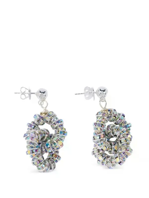 PEARL OCTOPUSS.Y Embellished Drop Earrings - Silver