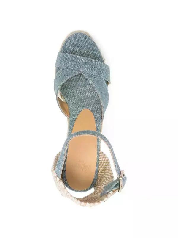 CastaÑer Criss-cross Platform Sandals - Blue