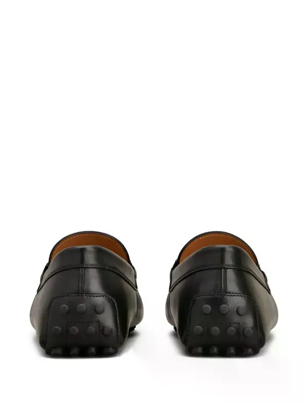 TOD'S Gommino Leather Loafers - Black