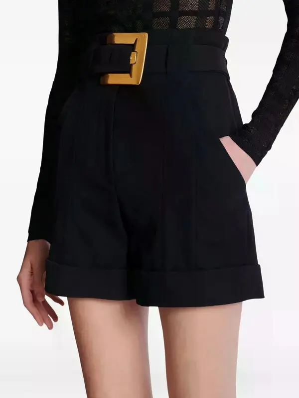 Balmain Belted-waist Shorts