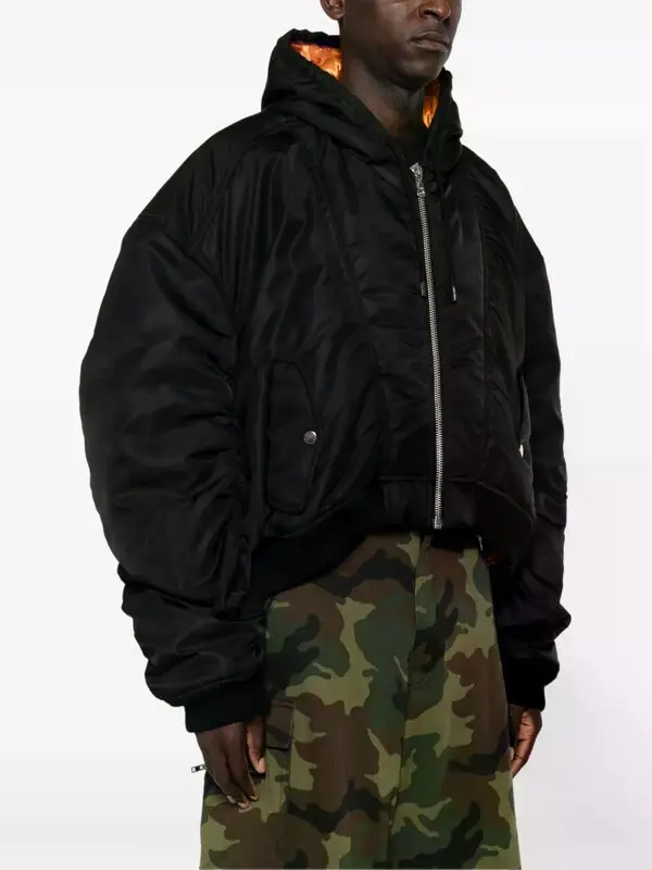 LỰU ĐẠN Distorted Ma1 Hooded Jacket
