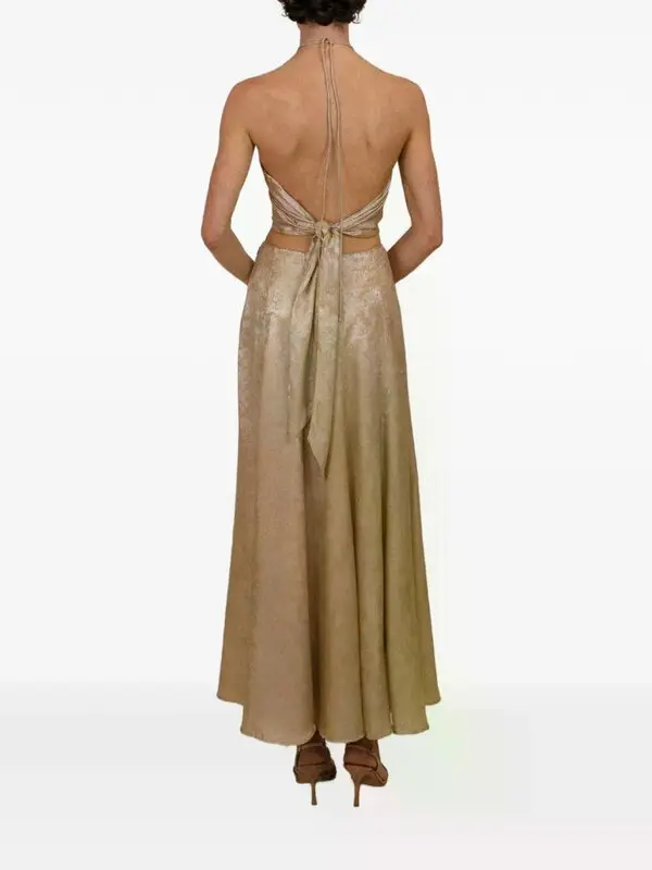 Azeeza Soren Lamé Maxi Skirt
