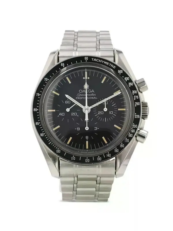 Omega 1990s 42mm Speedmaster Screwed Caseback Watch - Silver
