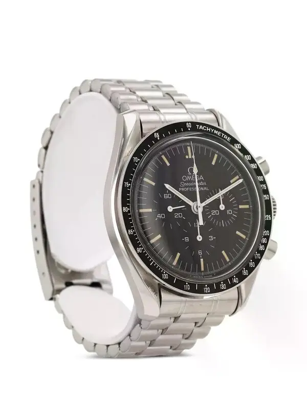 Omega 1990s 42mm Speedmaster Screwed Caseback Watch - Silver
