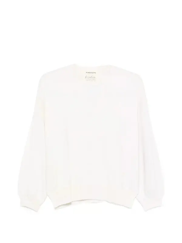 PUROTATTO V-neck Sweater - Neutrals