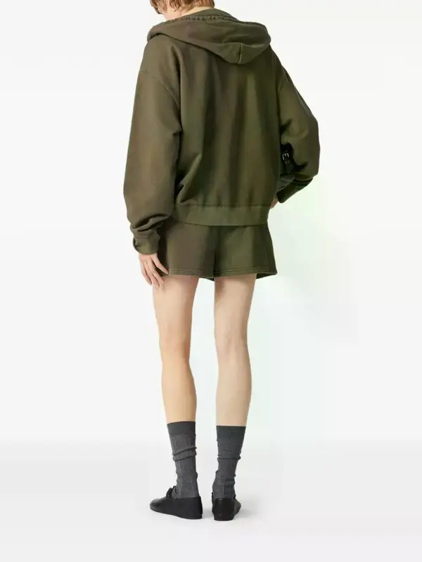 Miu Miu Oversized Zip-up Hoodie - Green