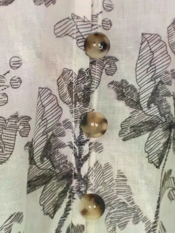 GOLDEN GOOSE Floral Print Button Up Mini Dress