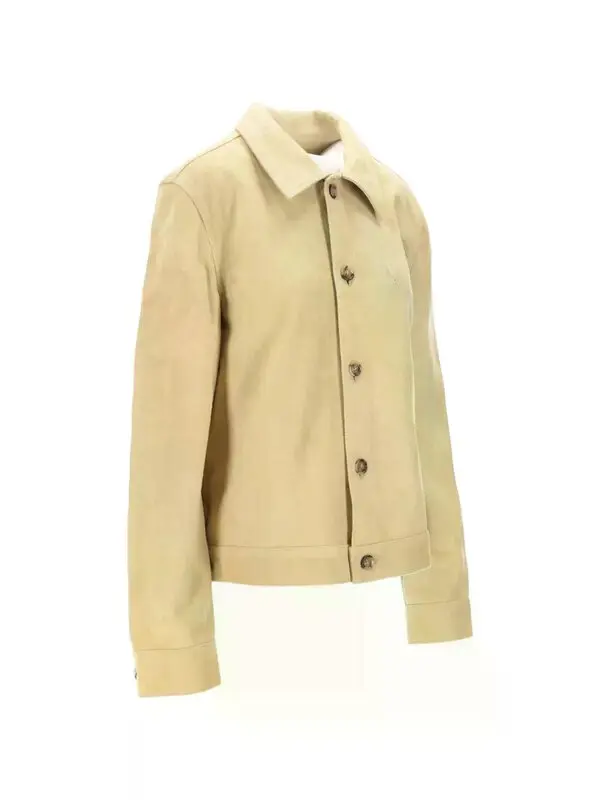 AMI Paris Buttoned Leather Jacket
