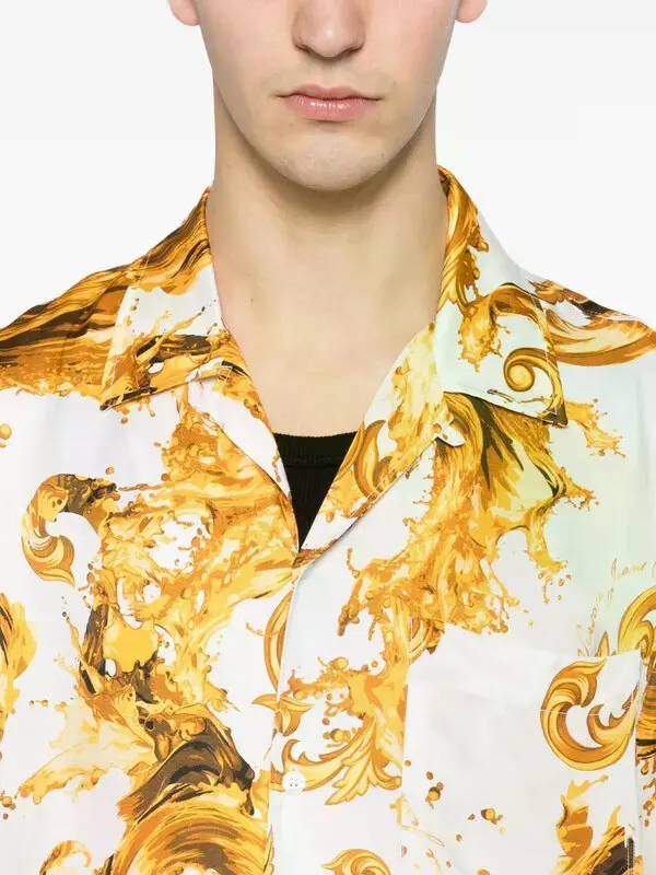 Versace Baroque-print Pocket Shirt