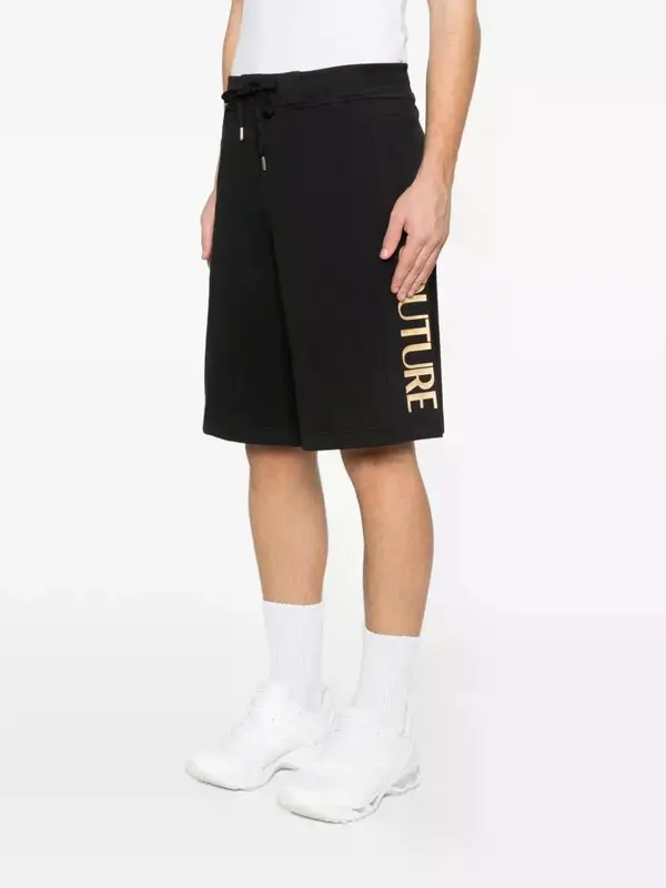 Versace Logo-detail Shorts - Black