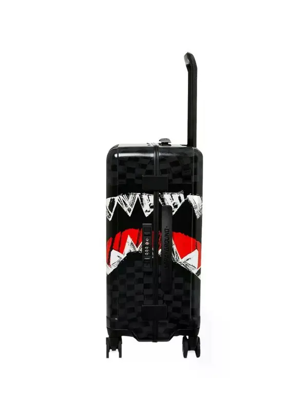 SPRAYGROUND Shark-graphic Checkered-pattern Luggage