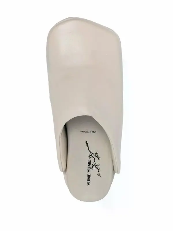YUME YUME Truck Faux Leather Mules - Neutrals