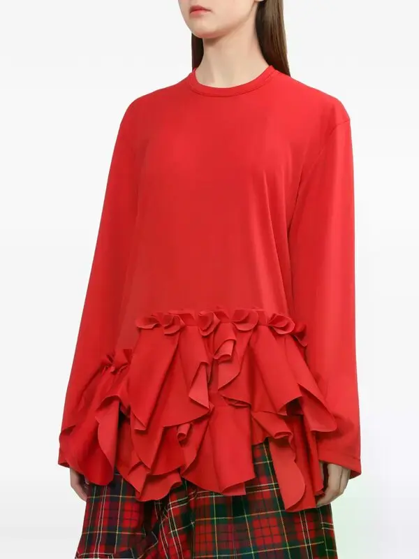 Comme Des Garçons Ruffled-hem Top