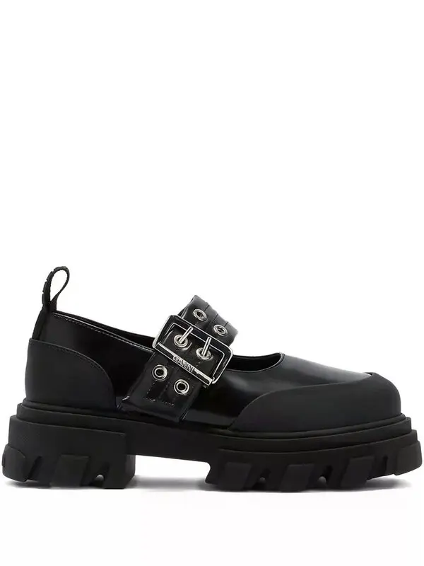 GANNI Buckled Eyelet-detail Pumps