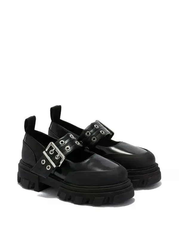 GANNI Buckled Eyelet-detail Pumps