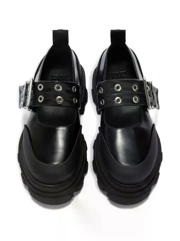 GANNI Buckled Eyelet-detail Pumps