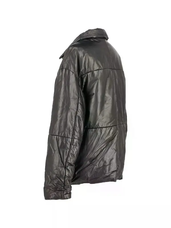 Vintage Leather Puffer Jacket