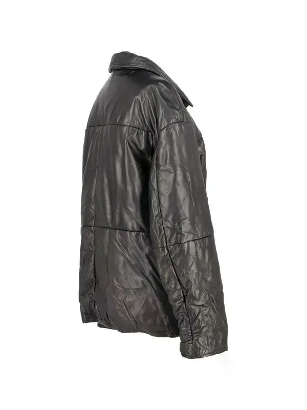 Vintage Leather Puffer Jacket