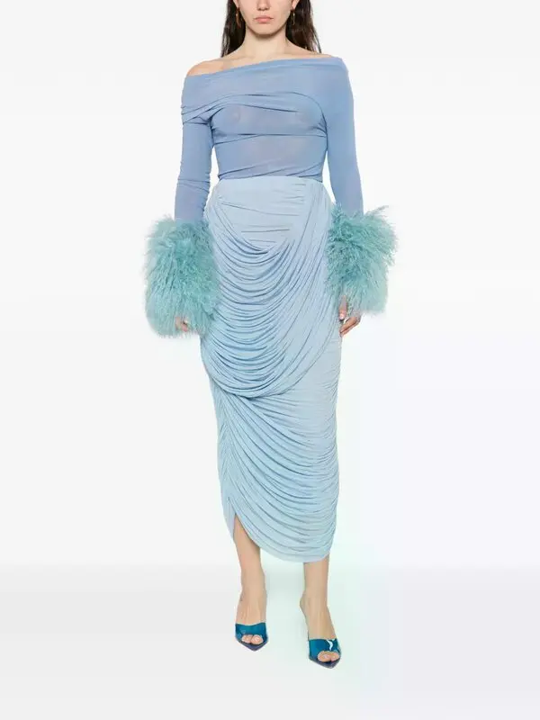 Magda Butrym Draped Midi Skirt