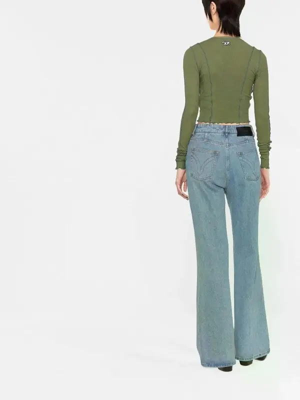 DIESEL® Exposed-seam Cropped Cardigan